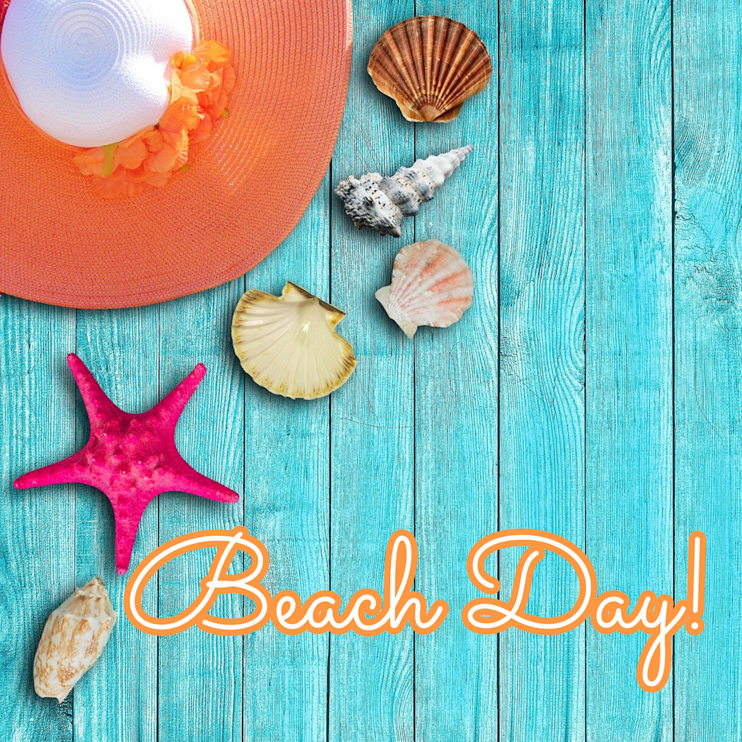 National beach day | Templates | Stencil