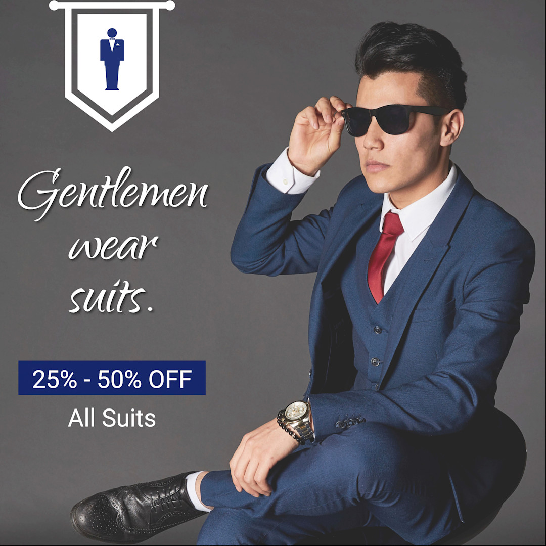 Gentlemen wear suits | Templates | Stencil