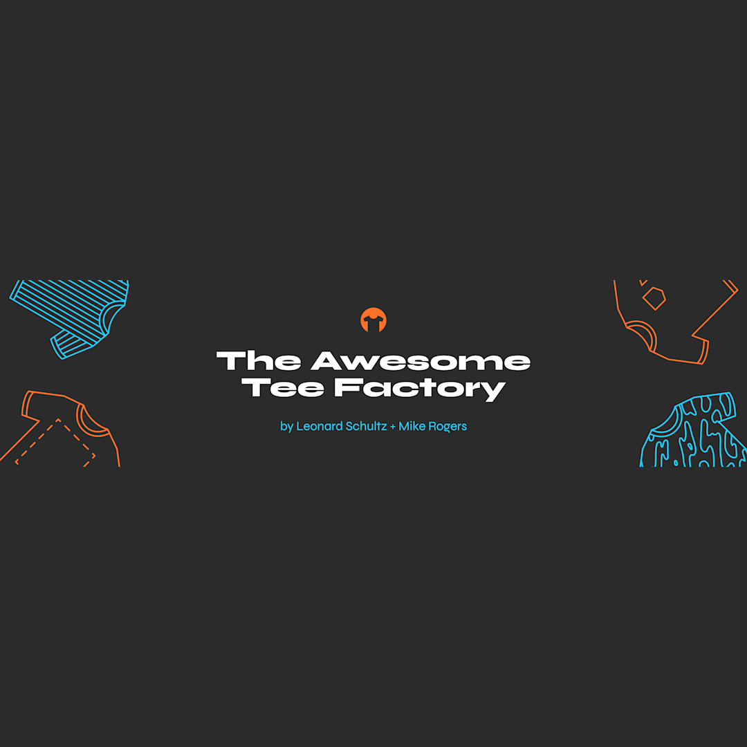 Online shop cover for a t-shirt factory | Templates | Stencil