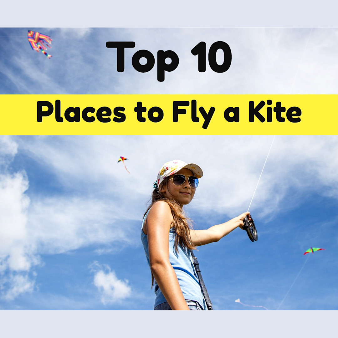 Top 10 places to fly a kite | Templates | Stencil