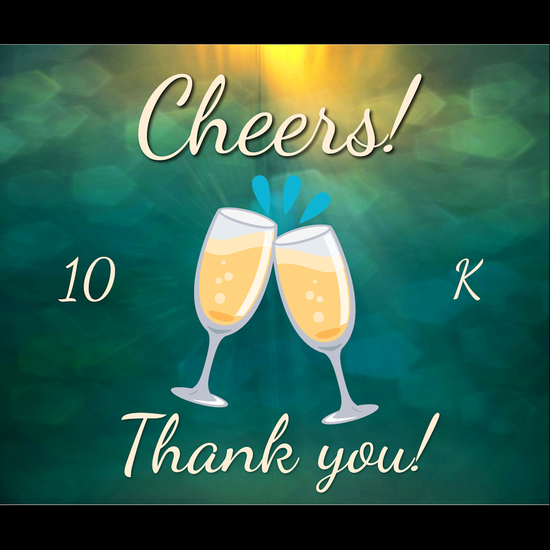 Cheers for 10k - thank you | Templates | Stencil