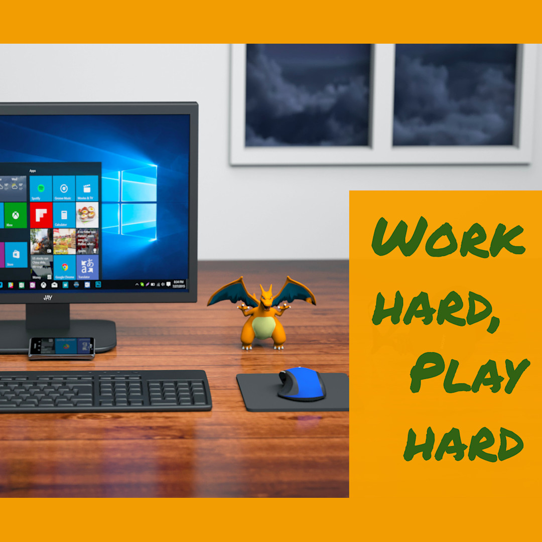 Work hard, play hard | Templates | Stencil