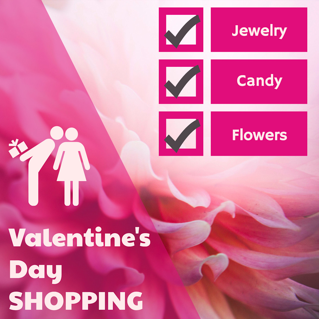 Valentine's day shopping | Templates | Stencil
