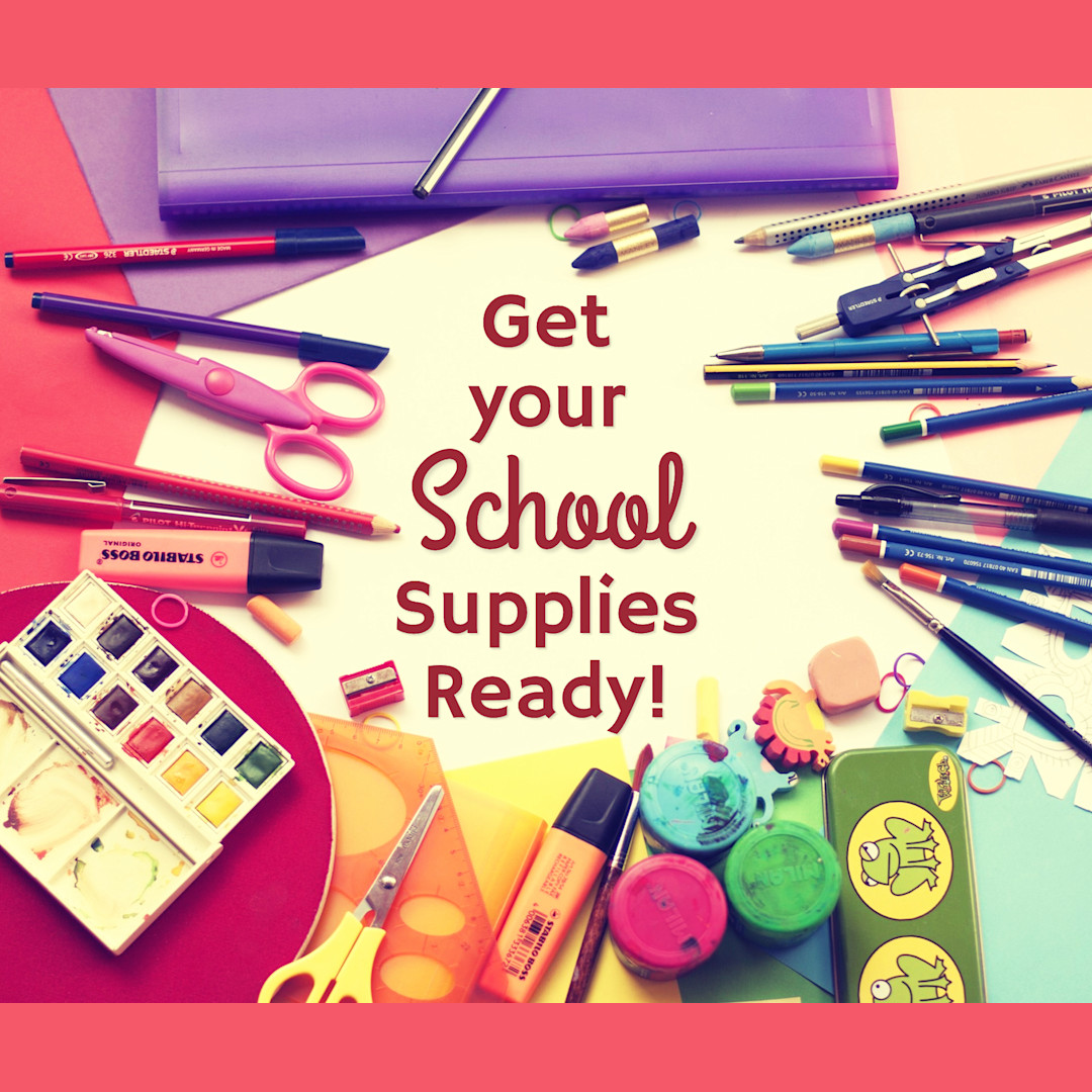 Get your school supplies ready | Templates | Stencil