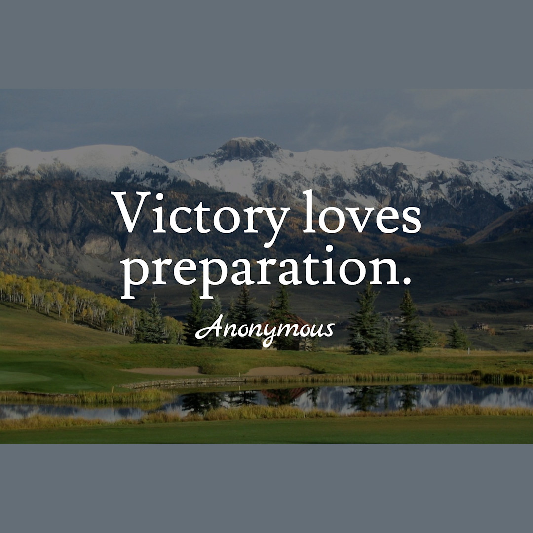 Victory loves preparation | Templates | Stencil