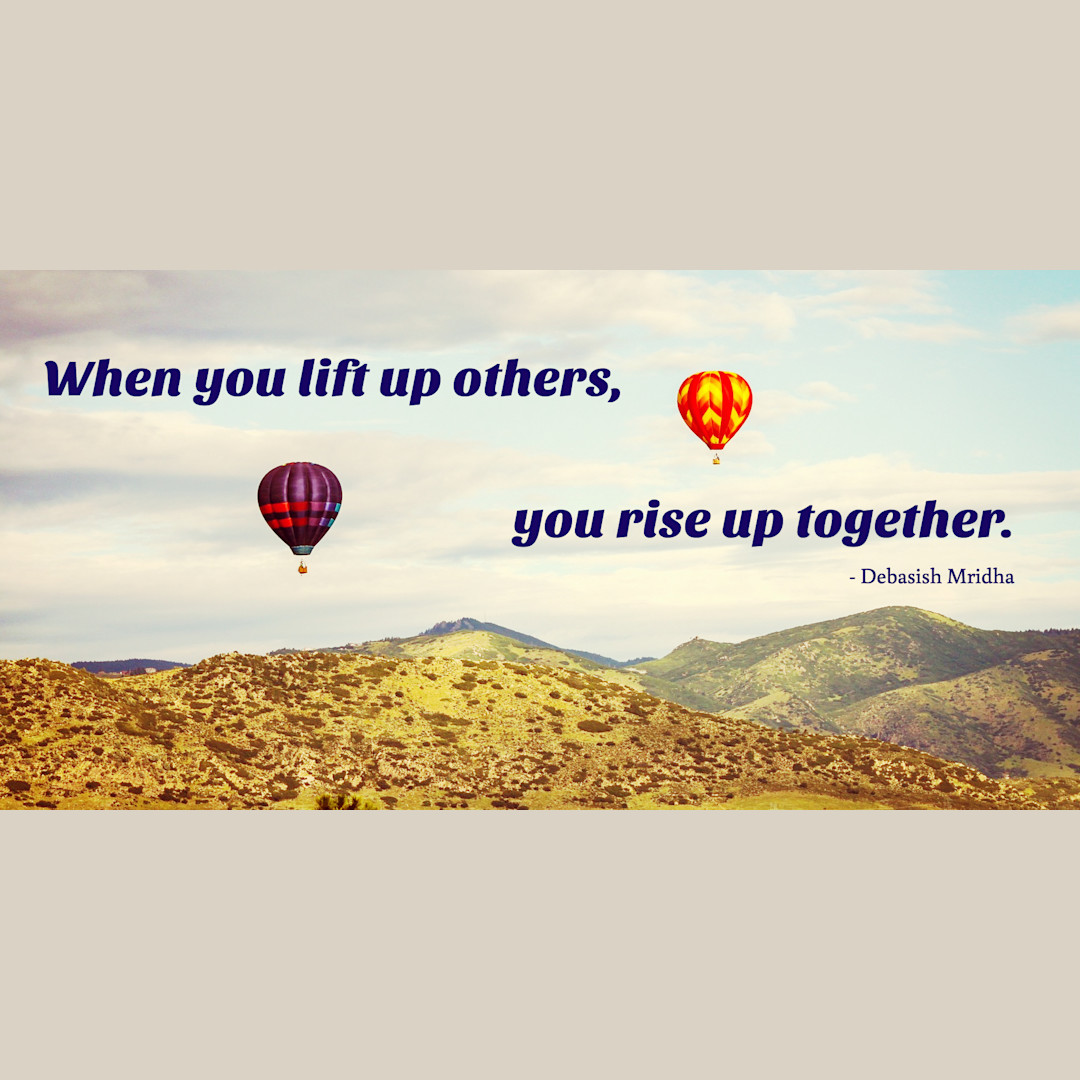 When you lift up others, you rise up together | Templates | Stencil