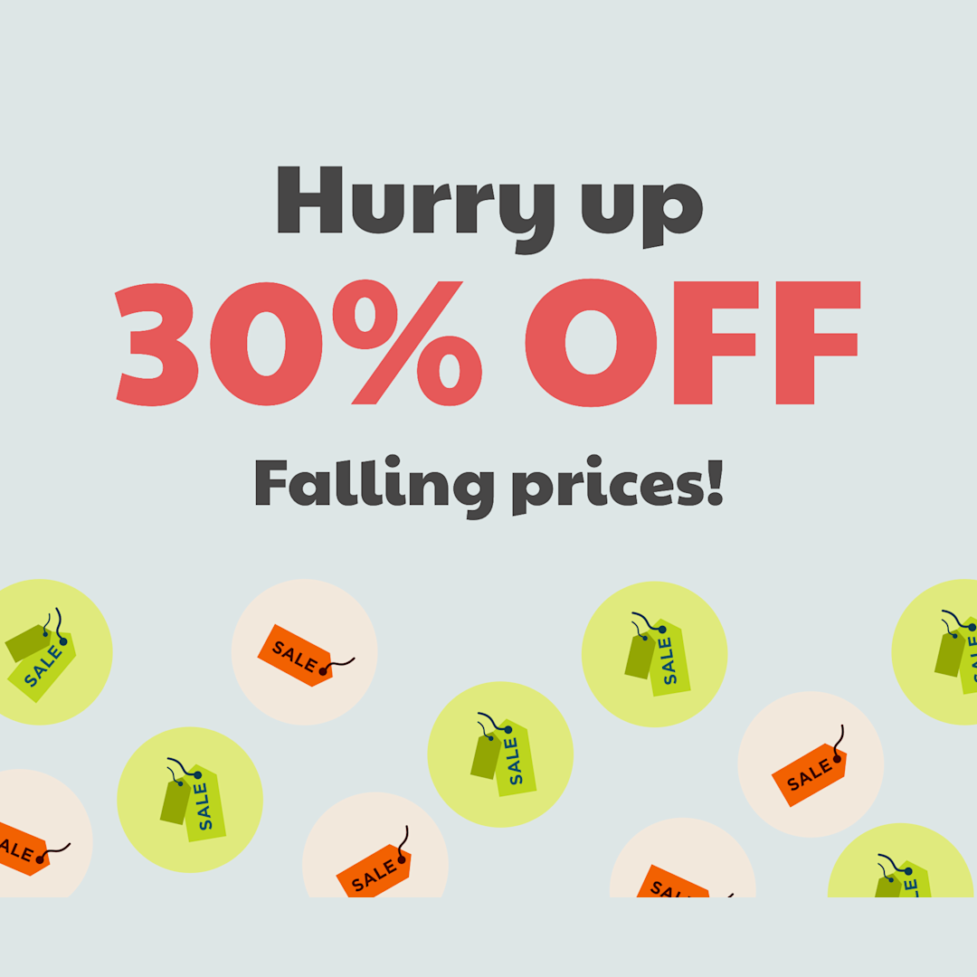 Hurry up - Falling prices | Templates | Stencil