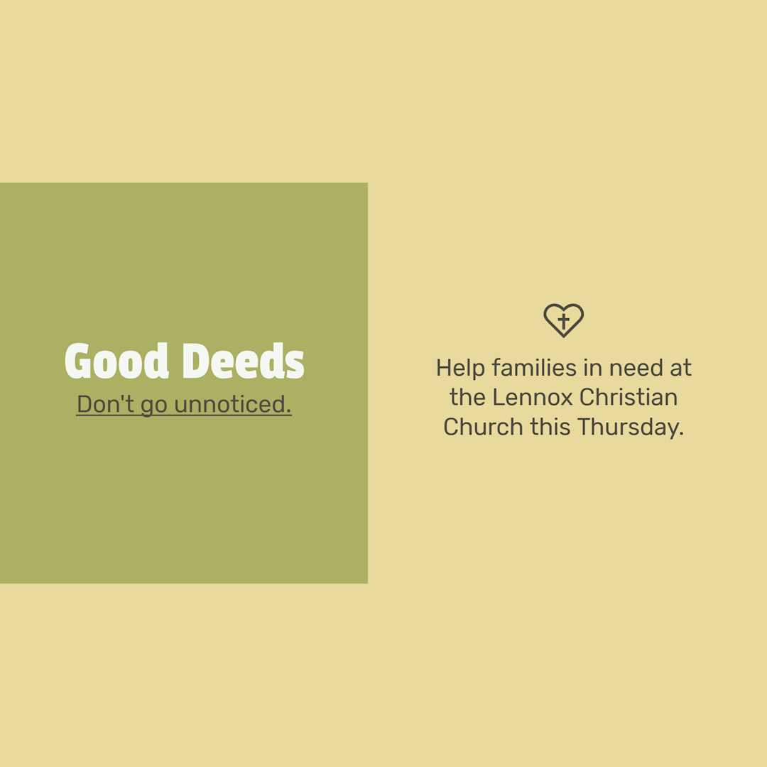 Good deeds don't go unnotices | Templates | Stencil
