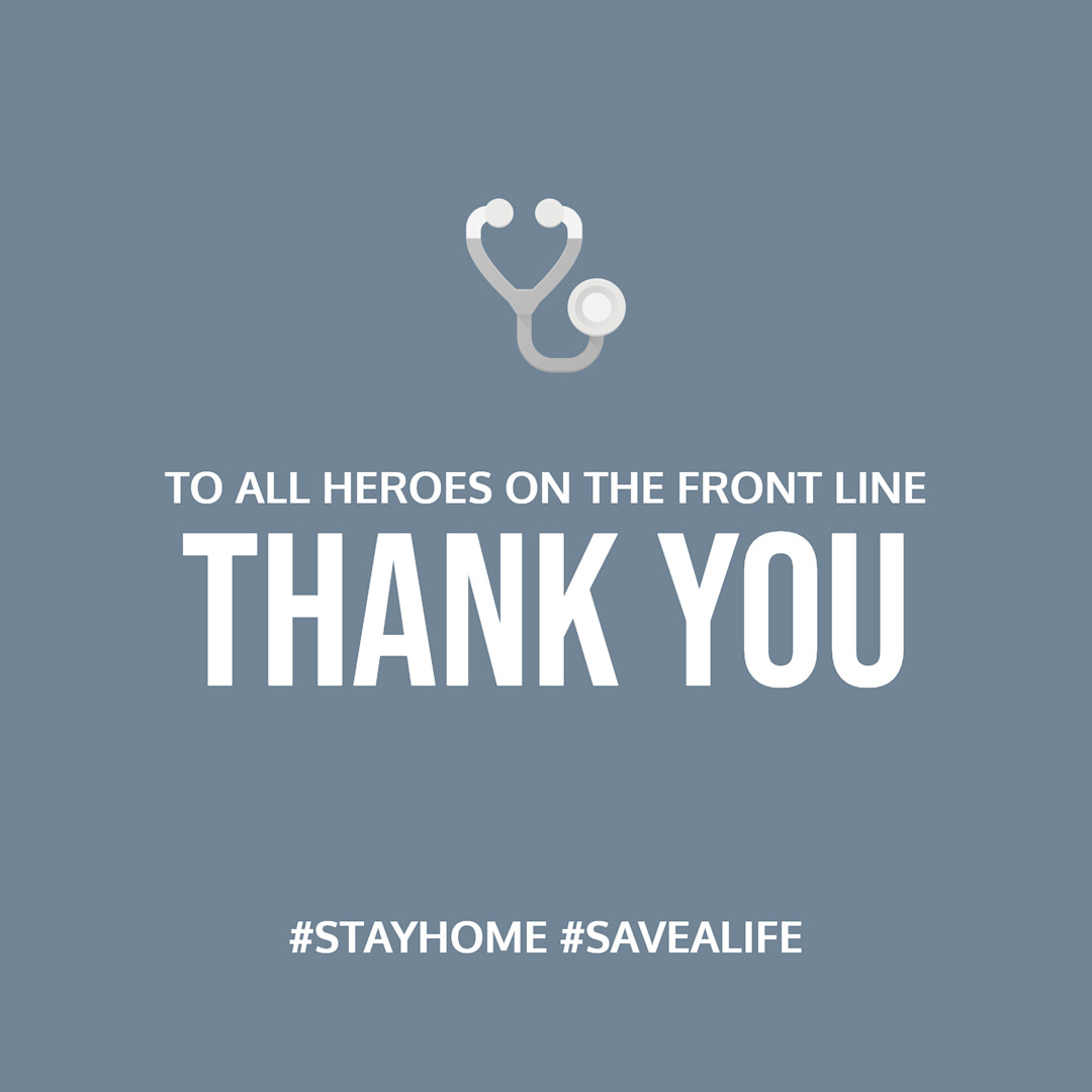 To all our heroes on the front line - Thank you | Templates | Stencil