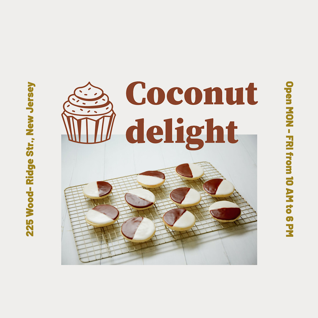 Coconut delight bakery post template design | Templates | Stencil