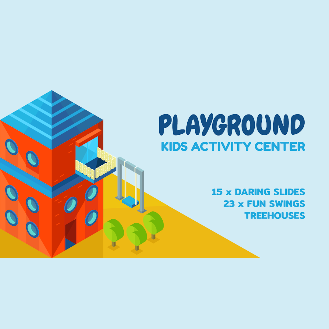 Playground - Kids activity center | Templates | Stencil